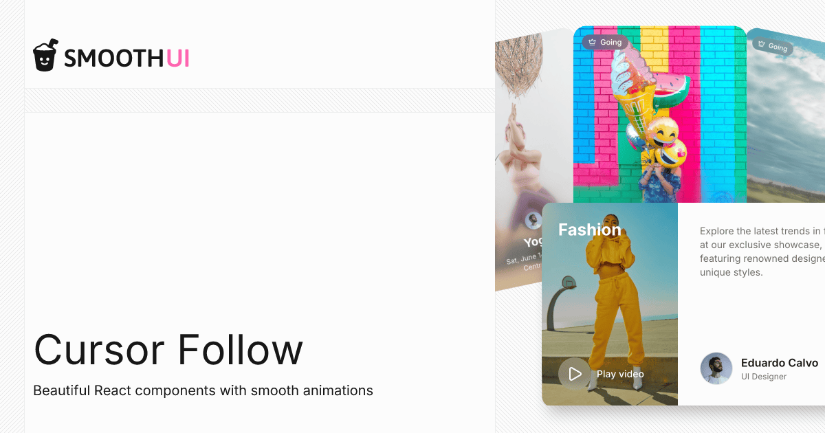 Cursor Follow - React Component | SmoothUI