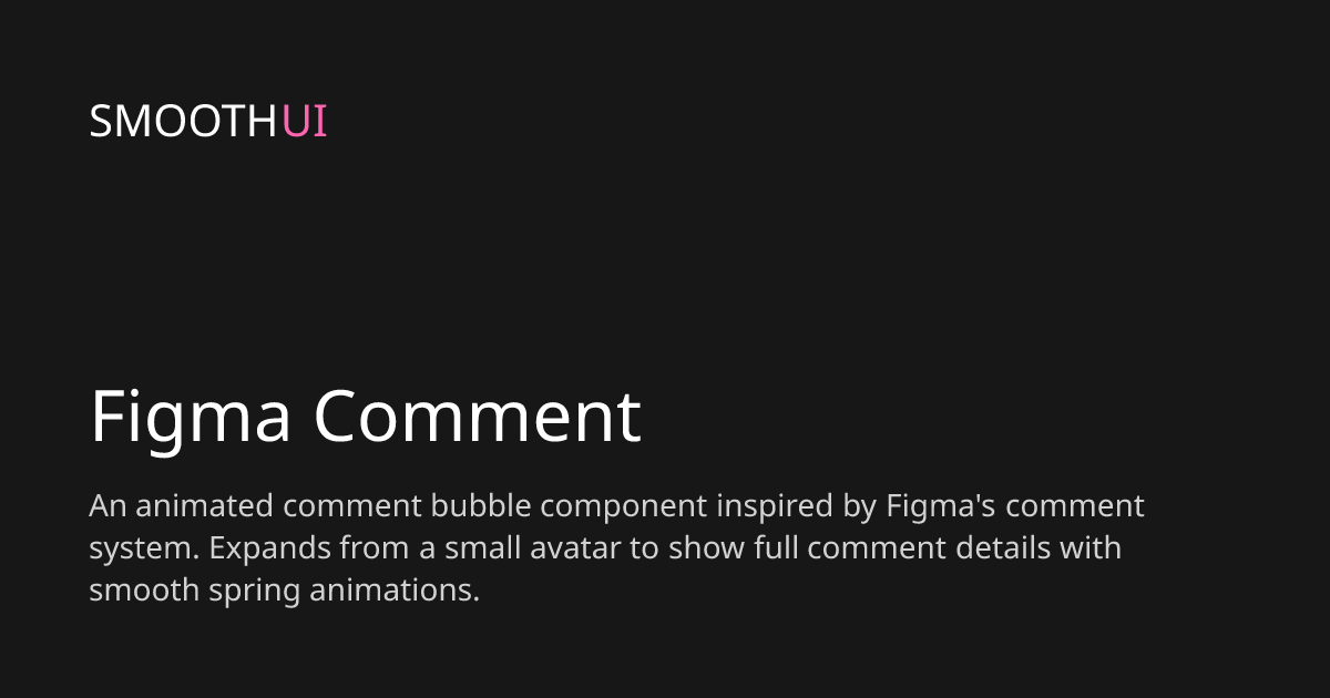 Figma Comment | SmoothUI