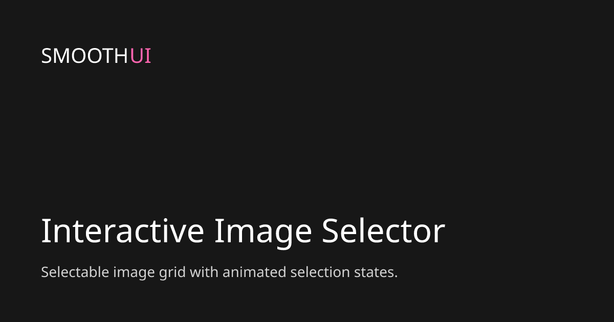 Interactive Image Selector | SmoothUI